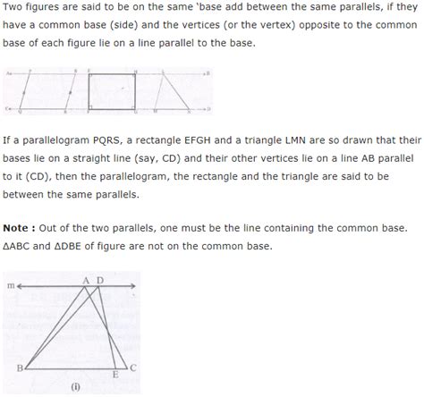 Areas Of Parallelograms And Triangles Class 9 Notes Intro