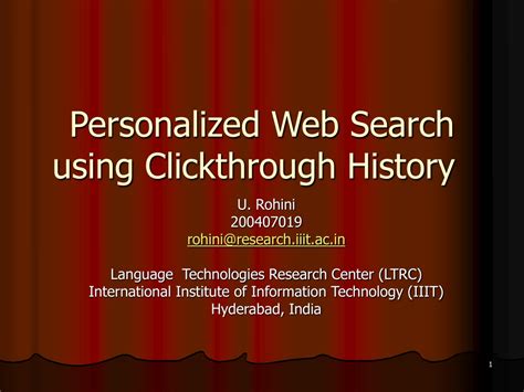 Ppt Personalized Web Search Using Clickthrough History Powerpoint