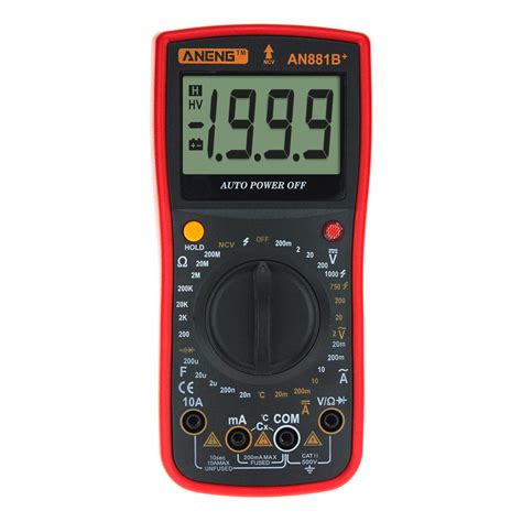 Aneng An881b Digital Multimeter Ac Dc Voltage Current Temperature
