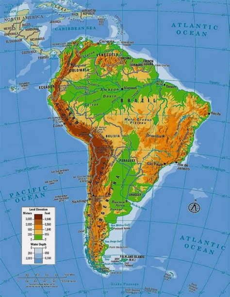 Mapa de América del Sur Mapas de Sudamérica Suramérica