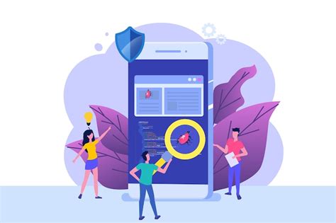 Premium Vector Software Or Application Flat Concept Debugging