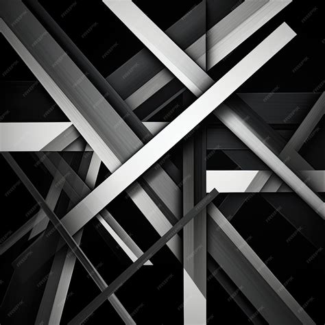 Premium Ai Image A Monochromatic Abstract Composition Of Intersecting Lines And Angles