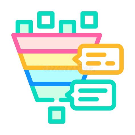 Pyramided Analysis With Comments Color Icon Vector Illustration Stock