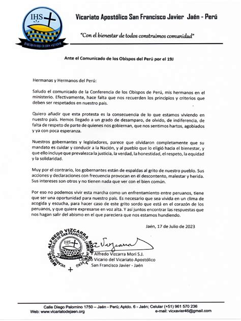 Carta Obispos 19j002 Pdf