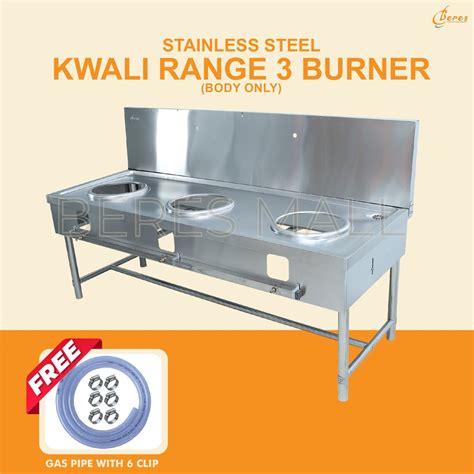 Dapur Gas Masak Stainless Steel Kwali Range 3 Burner High Pressure