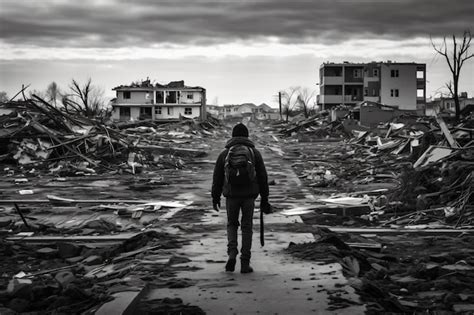 Premium Photo People In Scenes With Extreme Weather Conditions Flood