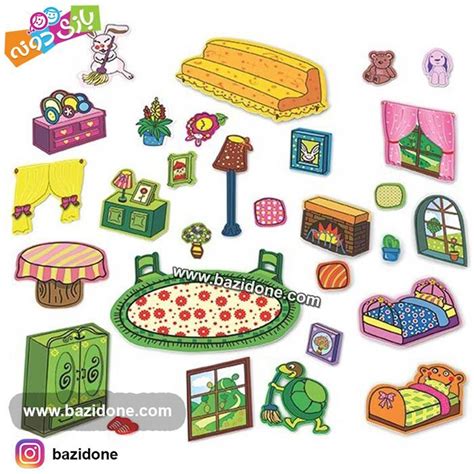 بازی فکری جورچین آهنربایی 5 اتاق کوچک من