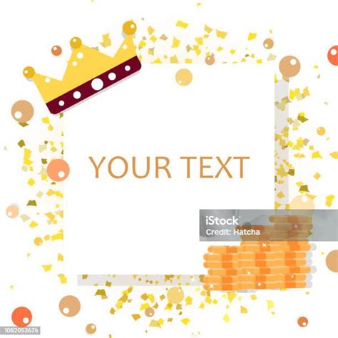 크리스마스 카드 파티 축 하 플랫 디자인 풍선 및 색종이 포스터 왕의 금과 돈 개념 추상적인 배경 벡터 일러스트 레이 션 0명에 대한 스톡 벡터 아트 및 기타 이미지