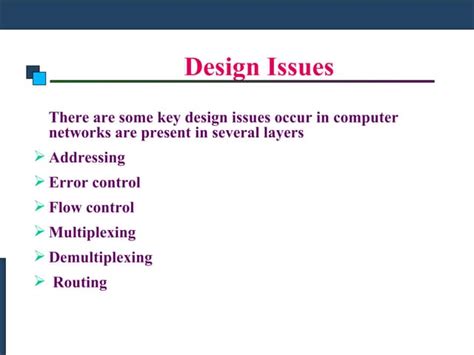 Design Issues For The Layers Ppt