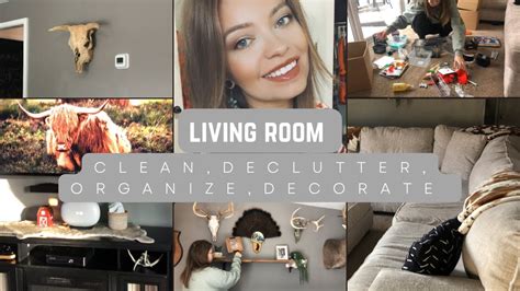 Small House Living Room Clean Declutter Organize And Decorate Western Decor Youtube