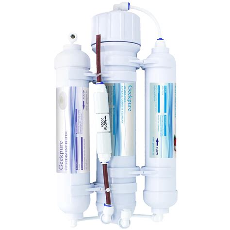 Geekpure 3 Stage Portable Aquarium Reverse Osmosis Ro Drinking Water Filter System 100 Gpd For