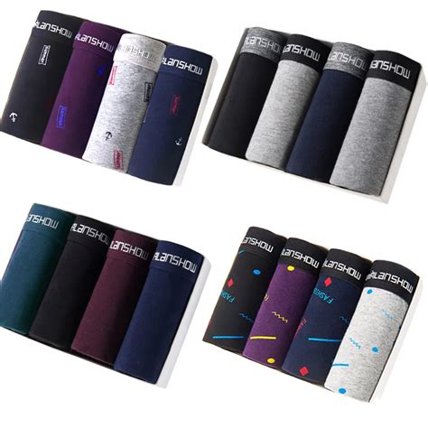 Хлопок Для мужчин трусы боксеры нижнее белье мужские шорты боксеры дышащие трусы брендовые