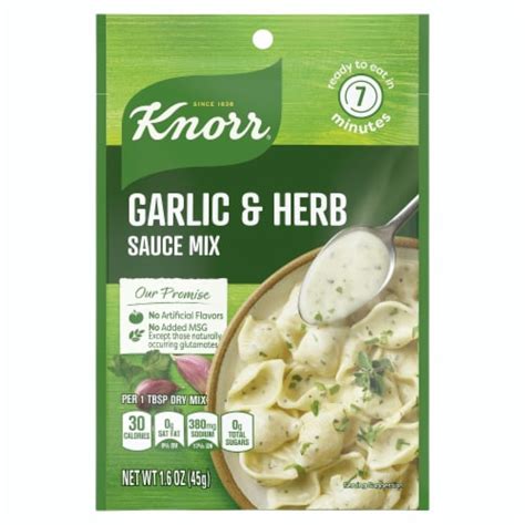 Knorr Mix Sauce Pasta Garlic Herb 16 Oz Case Of 12 16 Oz Each