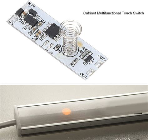 ヒューマンセンサーモジュール 赤外線モーションセンサーモジュールタッチスイッチモジュール調光制御回路基板dc 37v‑24vキャビネット