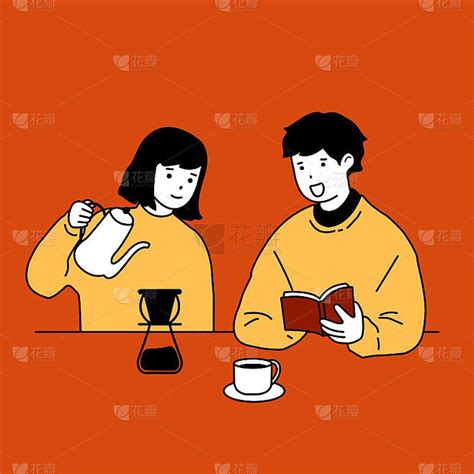 一对夫妇正在滴咖啡