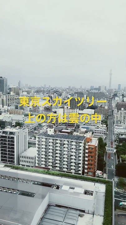 東京スカイツリーのてっぺんは雲の中ですねー。the Top Of Tokyo Skytree Is In The Cloudsshorts
