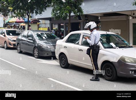 Kuala Lumpur Malaysia January 8 2024 Traffic Police Officer