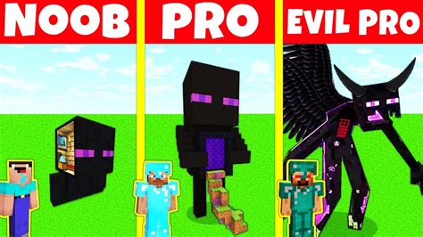 Minecraft Battle Noob Vs Pro Vs Evil Pro Enderman House Build