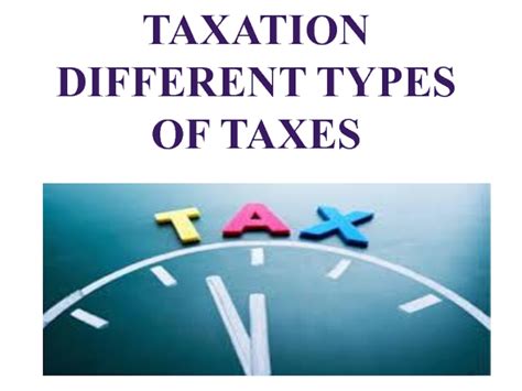 Taxation Different Types Of Taxes презентация доклад
