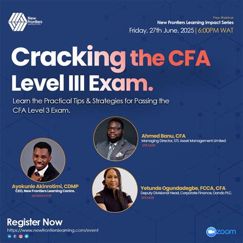 Cracking The Cfa Level 3 Exam New Frontiers