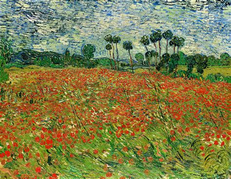 Vincent Van Gogh Campo Di Papaveri Olio Su Tela Mondointasca