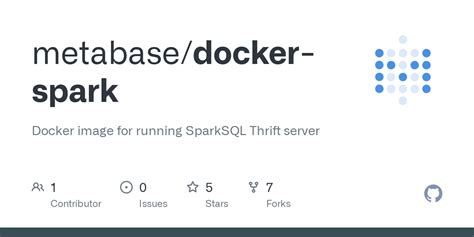 GitHub Metabase Docker Spark Docker Image For Running SparkSQL Thrift Server