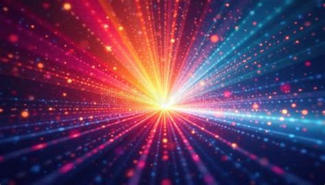 vibrant spectrum radiating outwards from center bright radial