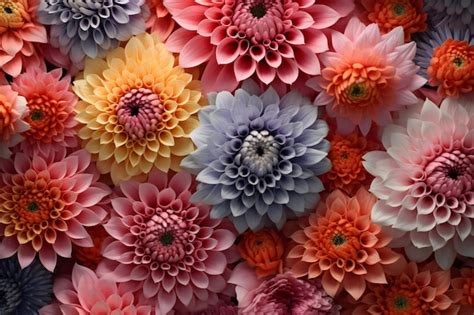 Colorful Flowers Bloom And Fill Whole Screen Premium AI Generated Image
