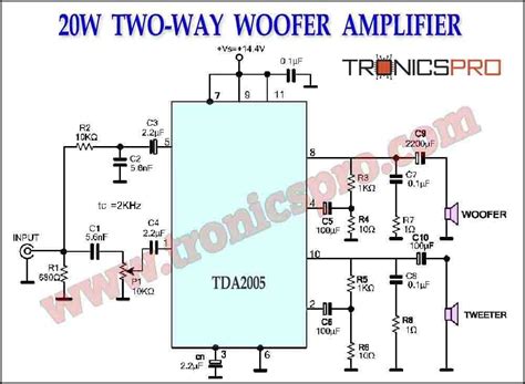 Tda Bridge Audio Amplifier Circuit Diagram Artofit