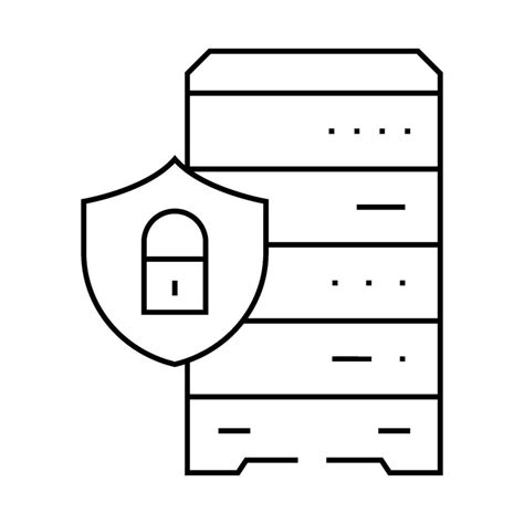 data access control database line icon illustration 48357422 vector art at vecteezy