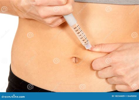 Diabetes Insulin Injection By Syringe With Dose Of Medicine Royalty
