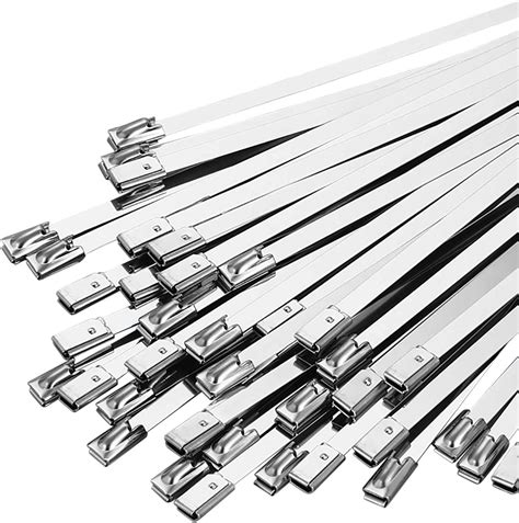 Amazon Vktech 100pcs Stainless Steel Exhaust Wrap Coated Locking