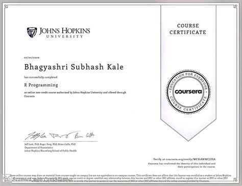 Bhagyashri Kale On Linkedin Coursera Rprogramming