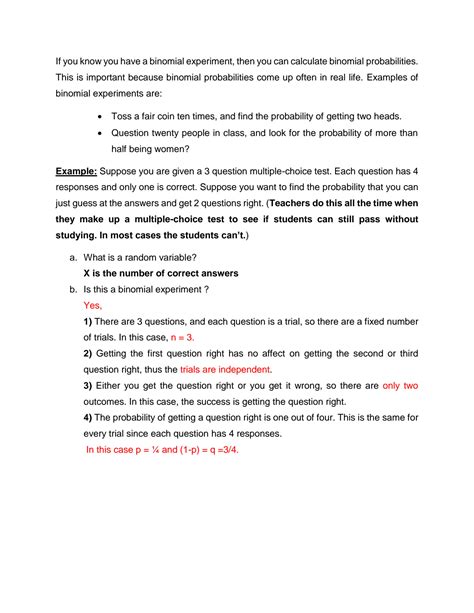 SOLUTION Bernoulli And Binomial Distribution Studypool