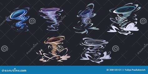 Tornado Cartoon Collection Stock Vector Illustration Of Wind 308135131