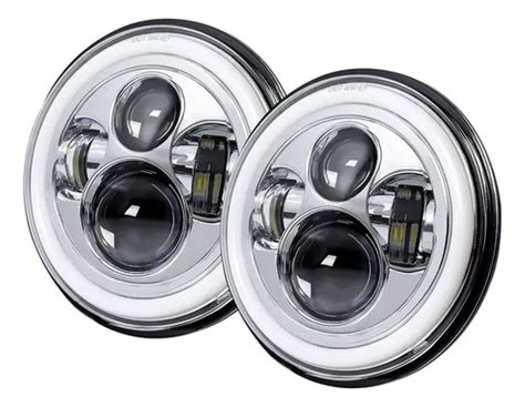 Pastores De Cavalos De 7 Polegadas Com Luzes Led Redondas 2p Parcelamento Sem Juros