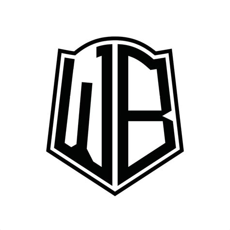 Wb Logo Monogram With Shield Shape Outline Design Template 16566880 Vector Art At Vecteezy