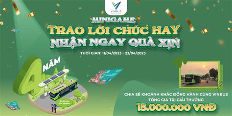 Vinbus Minigame Trao LỜi ChÚc Hay NhẬn Ngay QuÀ XỊn NhÂn DỊp MỪng