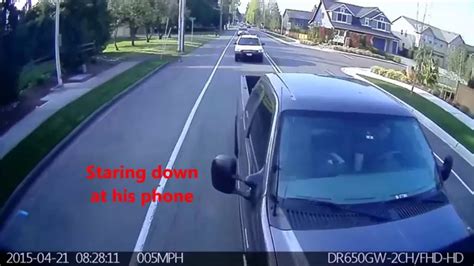 Texting Driver Car Accident Caught On Dashcam Hd Part 2 Youtube