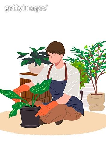 휘게 컨셉 행복 라이프스타일 취미 반려식물 식물 원예 레저활동 이미지 Jv12526432 게티이미지뱅크