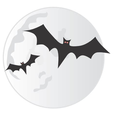 Иконка луна летучие мыши летучая мышь хэллоуин Bats Moon