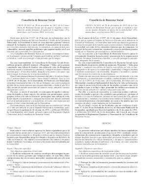 Fillable Online Manises 2013 4055 Conselleria De Benestar Social