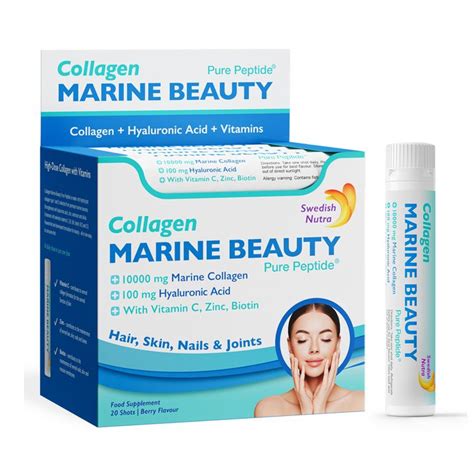 Swedish Nutra Marine Beauty Рибен Колаген 10000mg с хиалуронова
