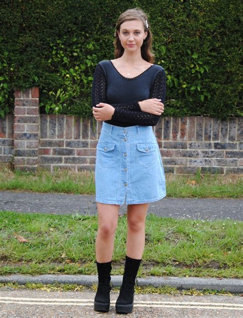 90s Vintage Button Up Denim Jean Mini Skirt Etsy