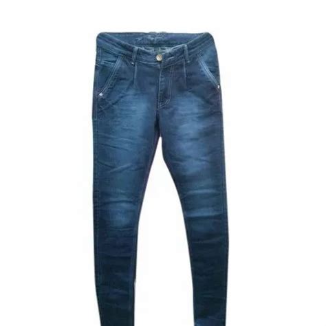 Casual Wear Comfort Fit Mens Blue Faded Denim Jeans Waist Size 28 36