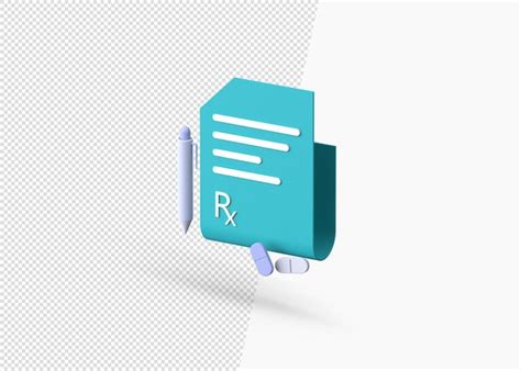 Premium Psd 3d Rendering Modern Prescription Concept