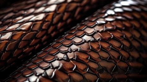 Premium Ai Image Elegance In Texture Closeup Of Brown Python Leather A Symbol Of Luxury And