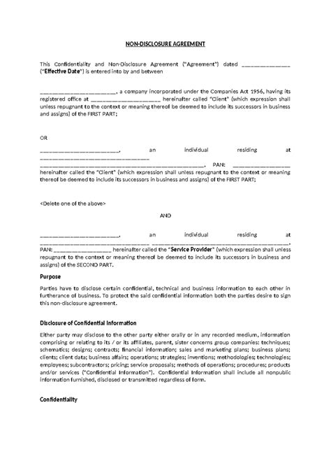 NDA Very Helpfull NON DISCLOSURE AGREEMENT This Confidentiality And