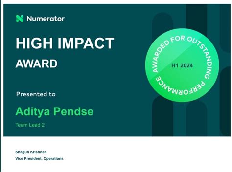Awardawinner Proudmoment Achievement Teamsuccess Highimpact Aditya Pendse 26 Comments