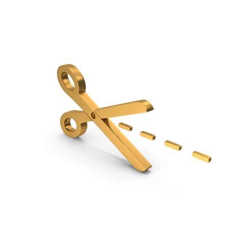 Gold Scissor Cut Metallic Symbol Png Images And Psds For Download
